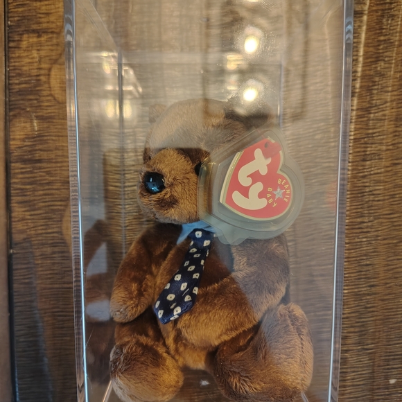 Ty | Other | Ty Brown Bear With Blue Tie Hero | Poshmark
